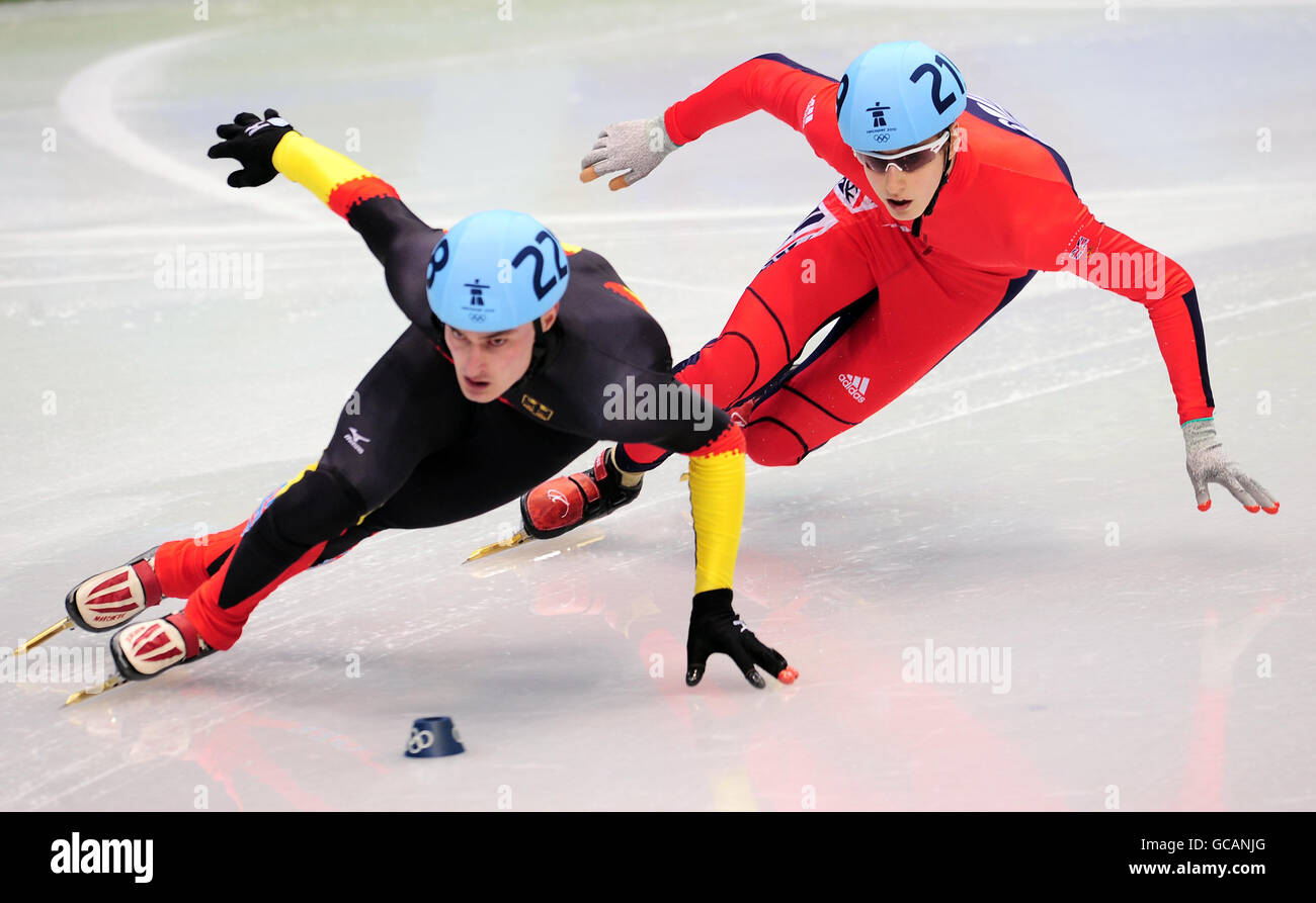 Great Britain's Anthony Douglas (right) during the Men's 5000m Relay ...