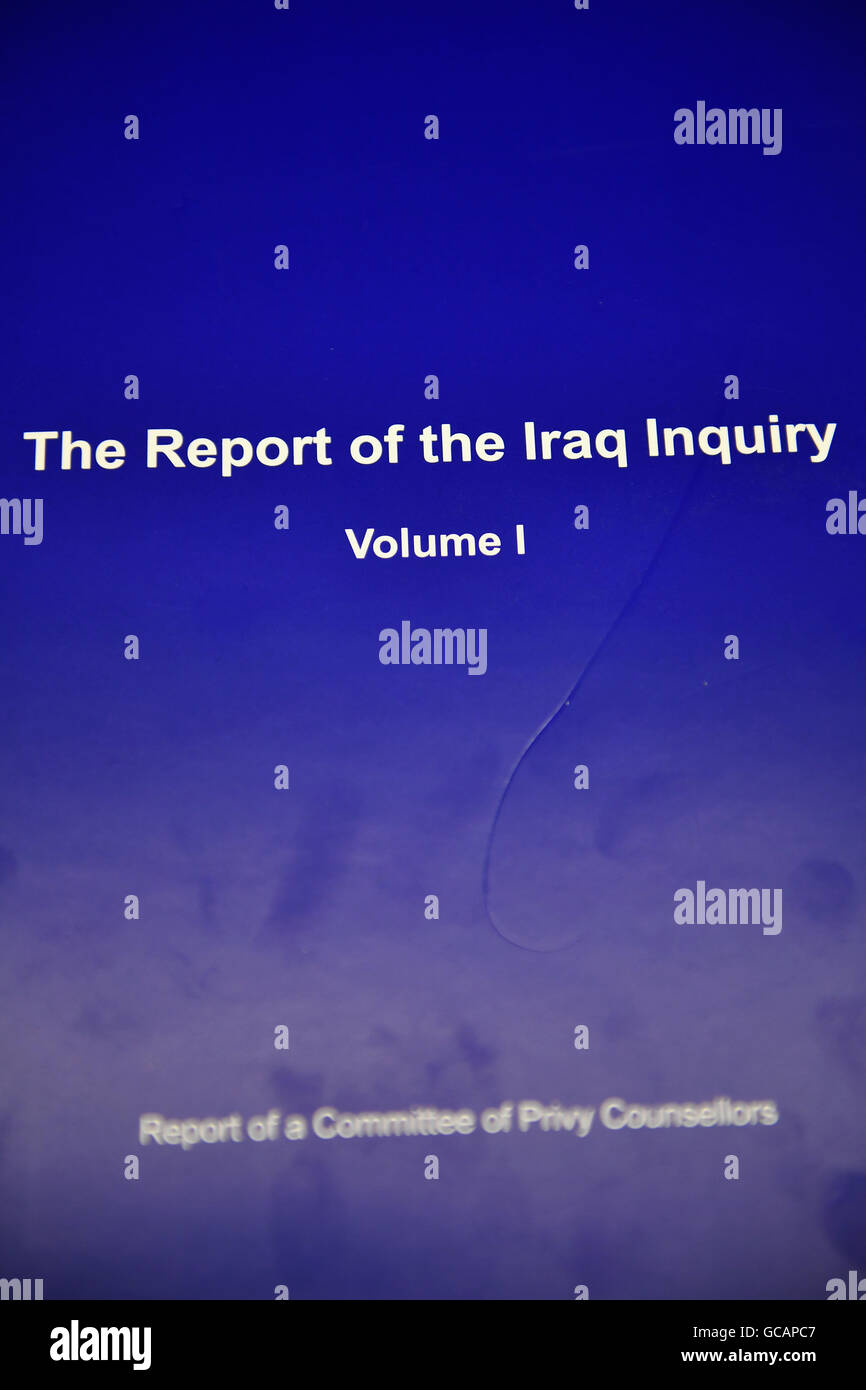 The iraq inquiry report presented hi-res stock photography and images ...
