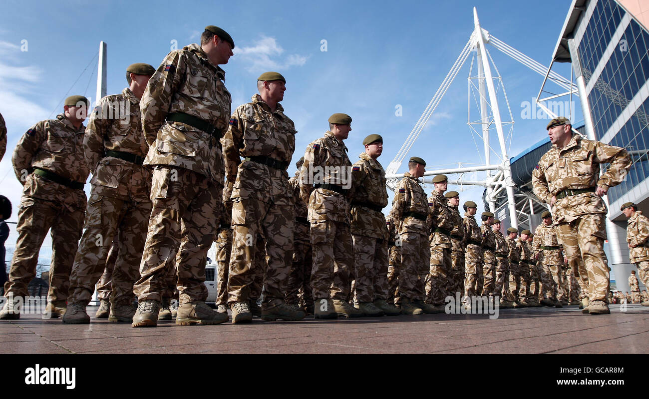 Welsh Guards homecoming parade Stock Photo - Alamy