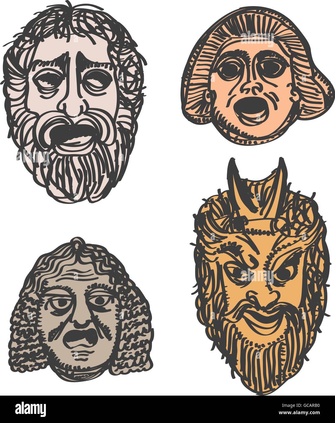 Ancient greek theater mask Cut Out Stock Images & Pictures - Alamy