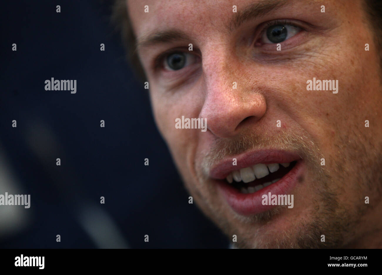Jenson Button during a press conference at the Formula One Testing ...