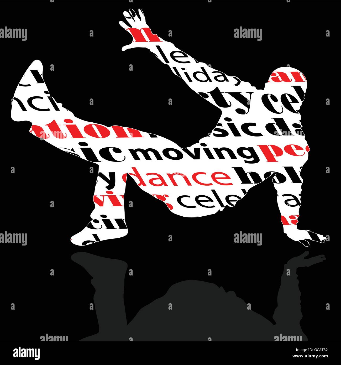 break dance man with word illustration vector Stock Vector Image & Art ...