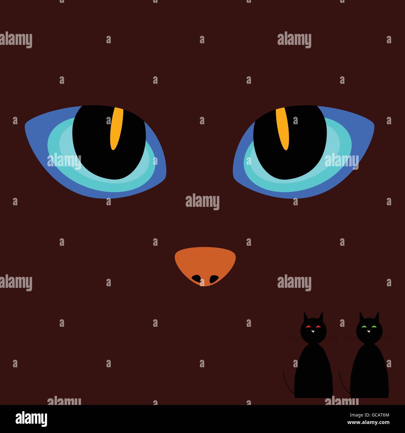 cat eye on a dark background vector illustration Stock Vector Image ...