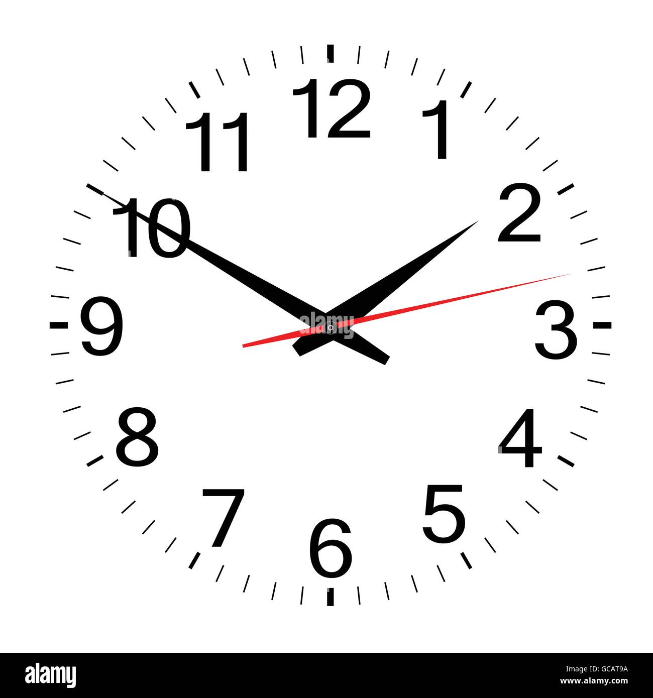 clock simple vector illustration on white background Stock Vector Image ...