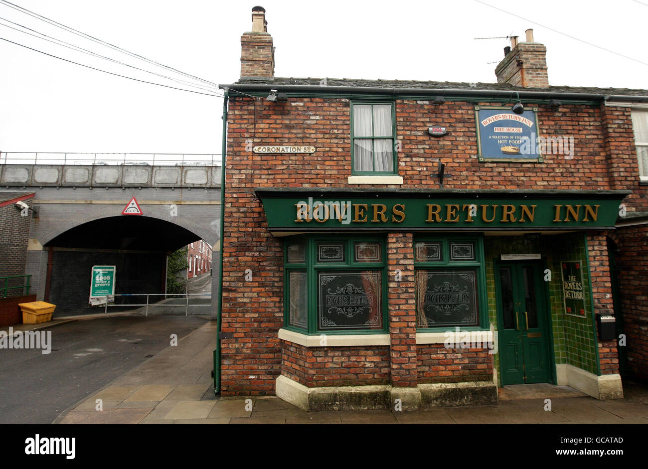A general view of the Rovers Return Inn on the set of Coronation Street ...