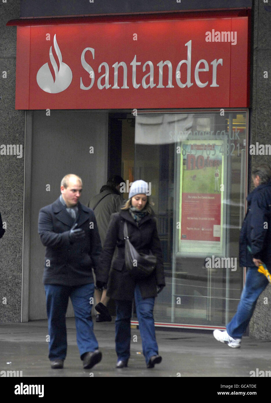 Branch building society santander in central london hi-res stock ...
