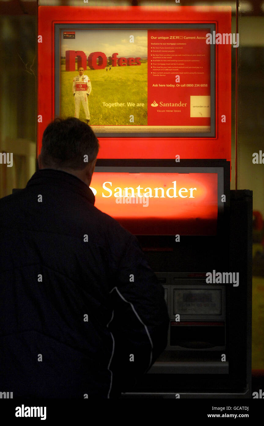 Branch building society santander in central london hi-res stock ...