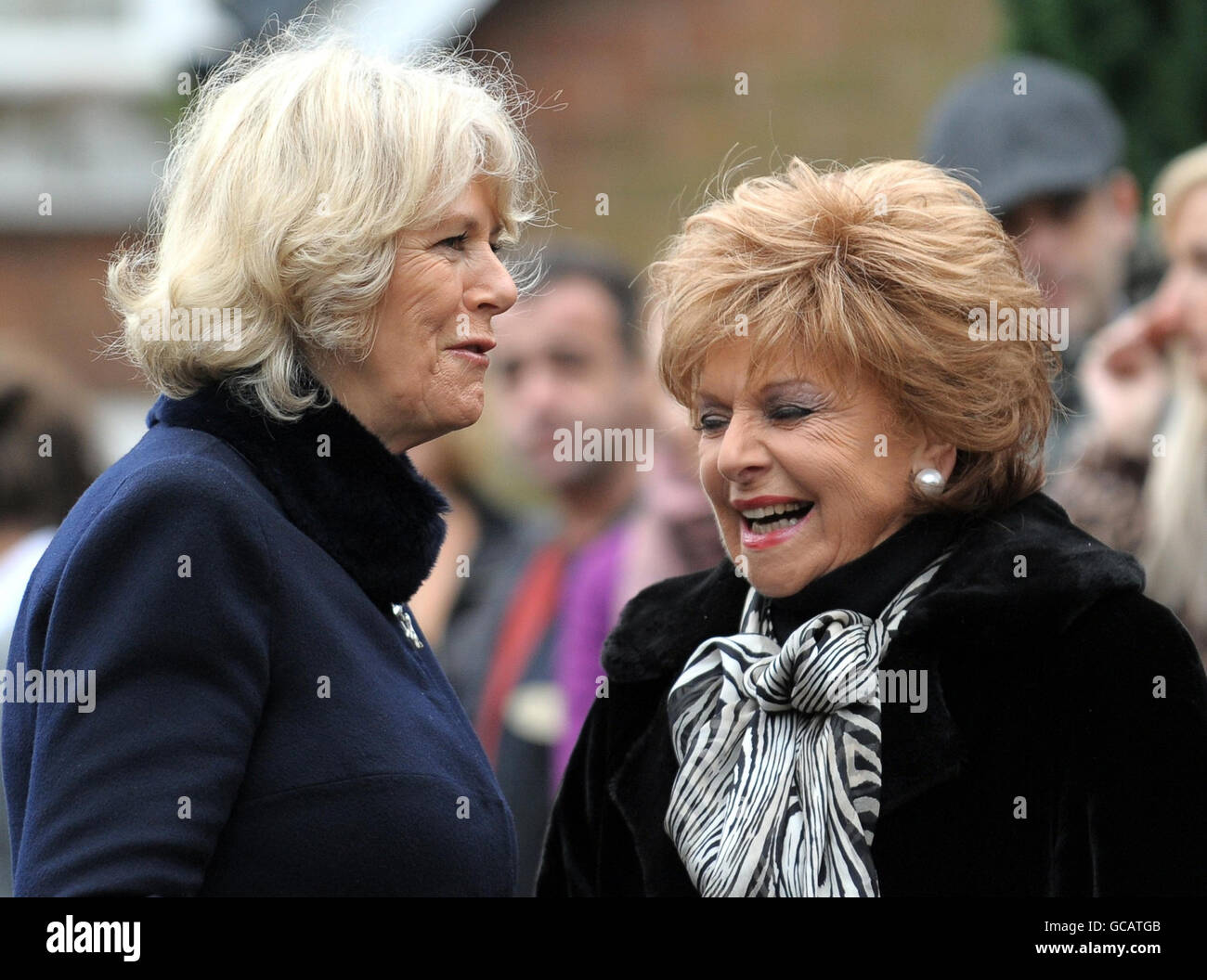 The Duchess of Cornwall speaks with actress Barbara Knox, who plays the ...