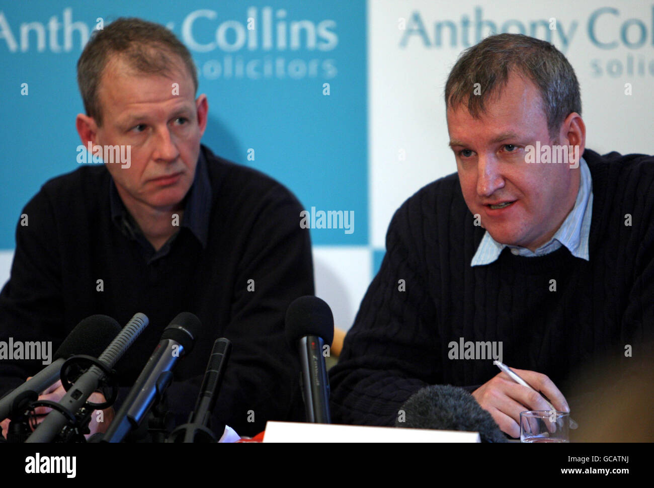 Stuart (left) and Rory Gray, during a press conference after the ...