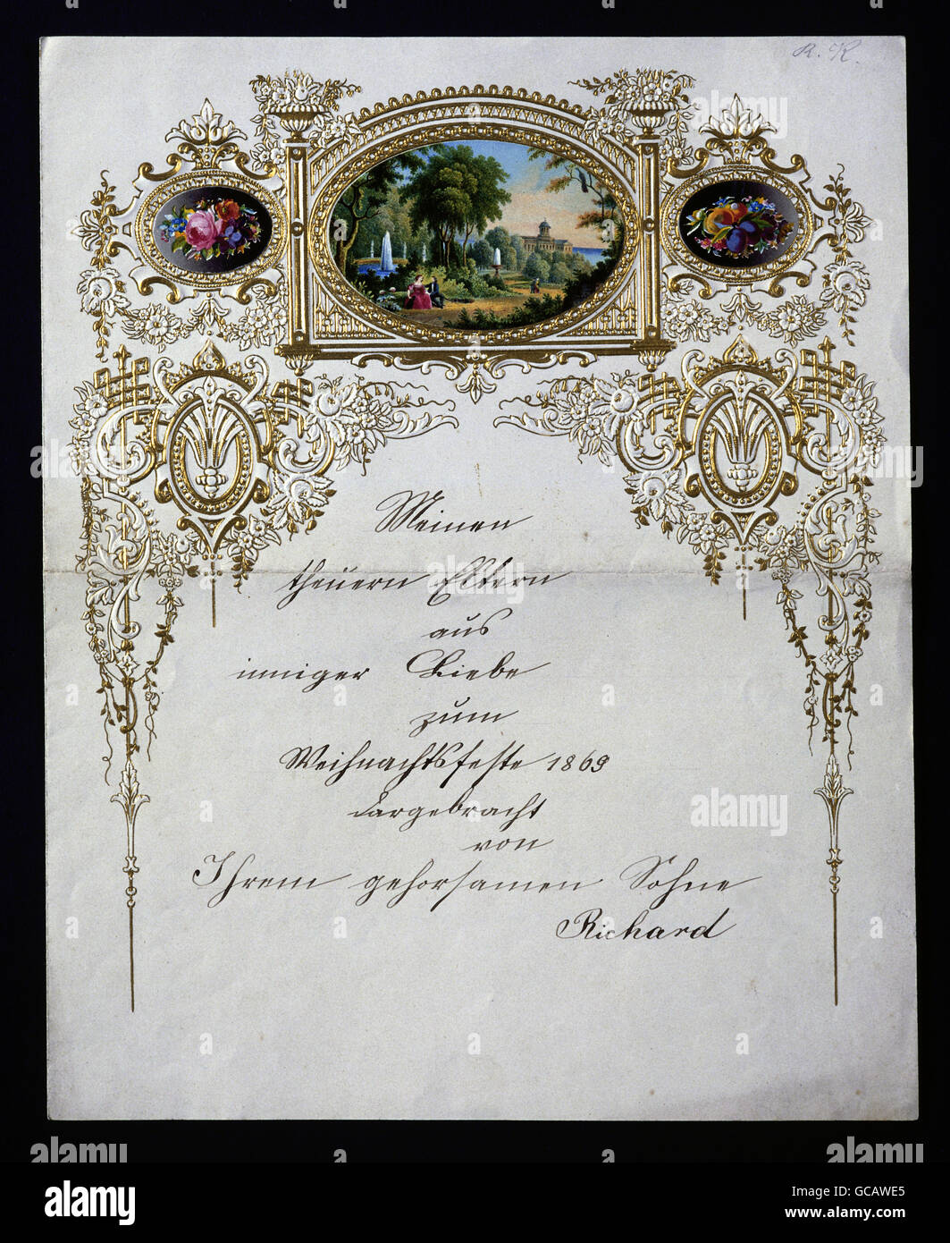 Embossed colour lithograph hi-res stock photography and images - Alamy