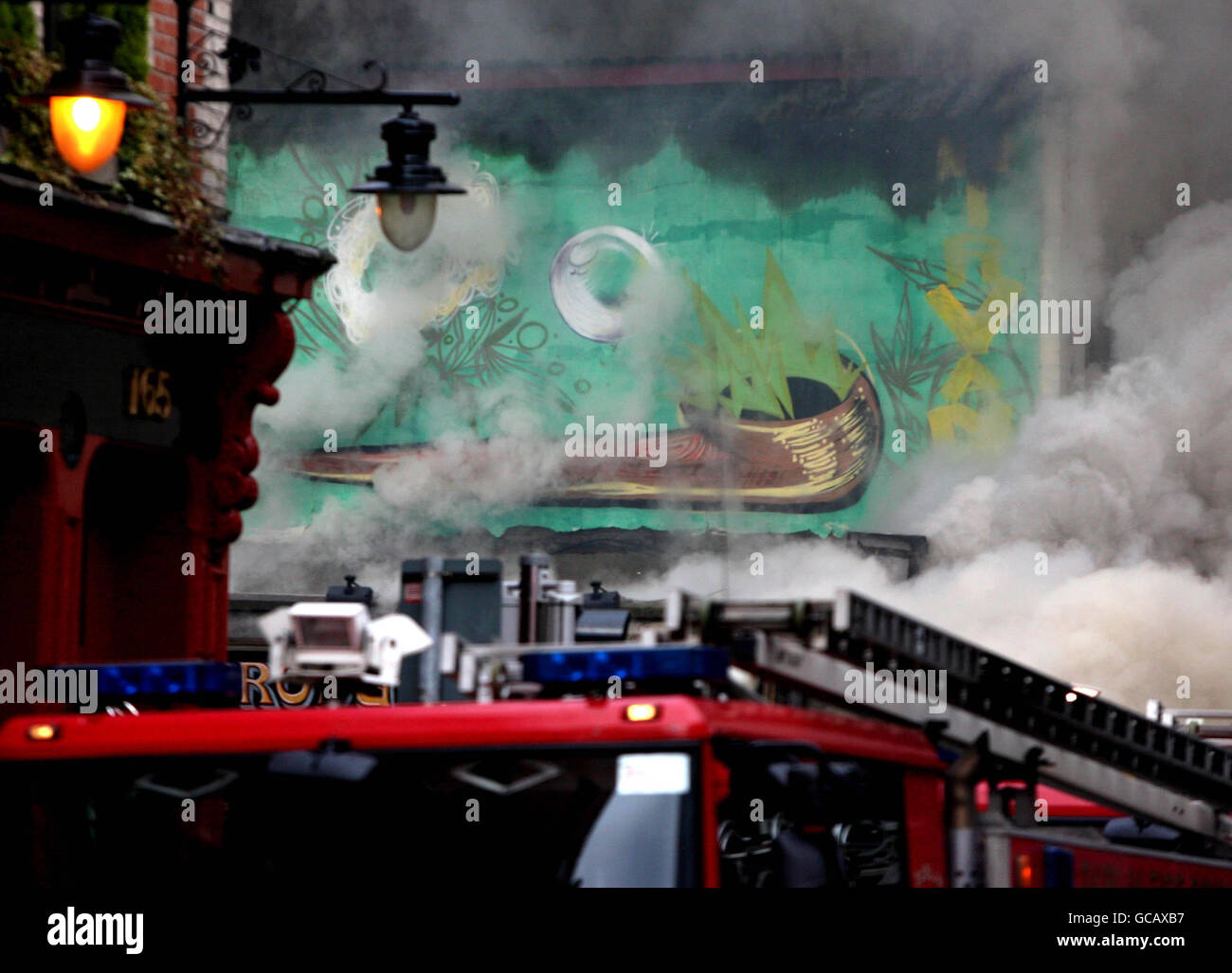 Dublin city centre fire Stock Photo - Alamy