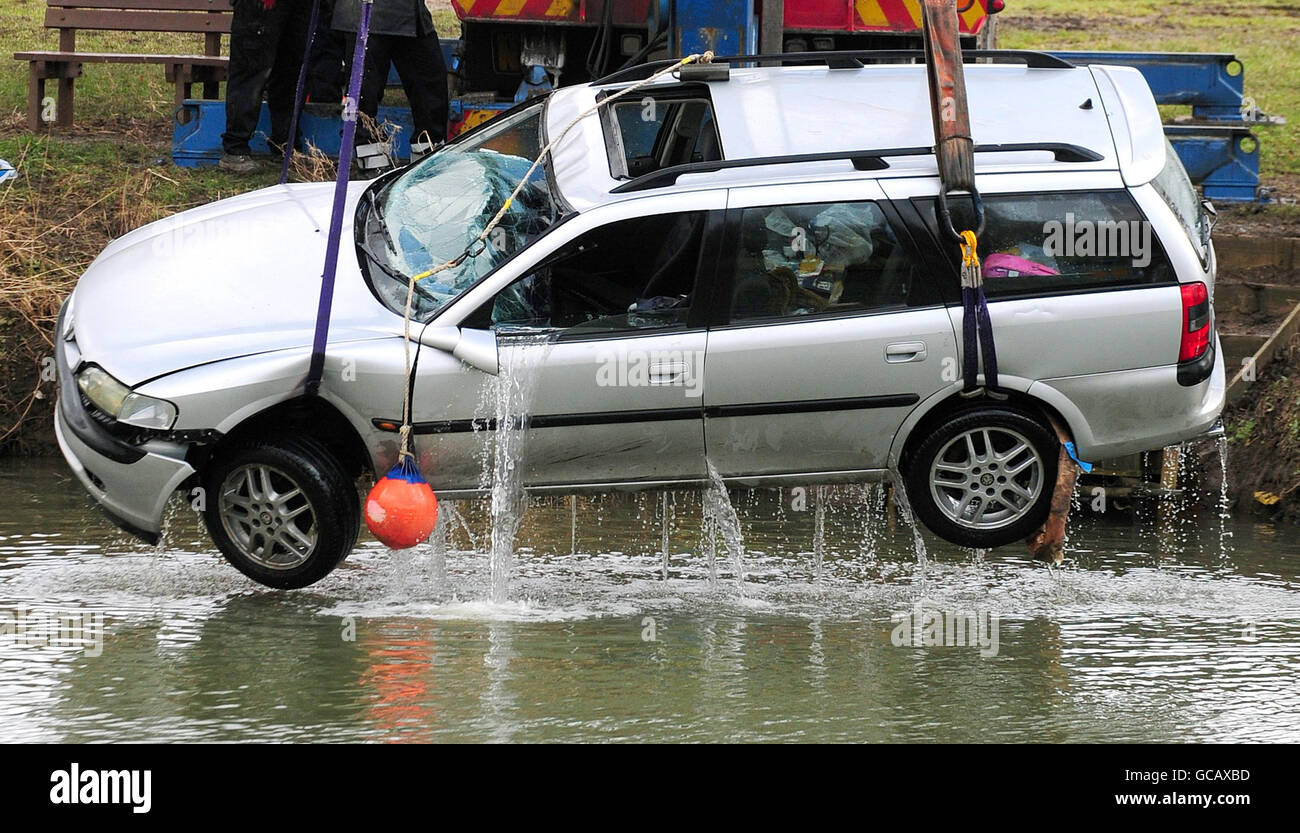 Car plunges into river in Worcestershire Stock Photo - Alamy