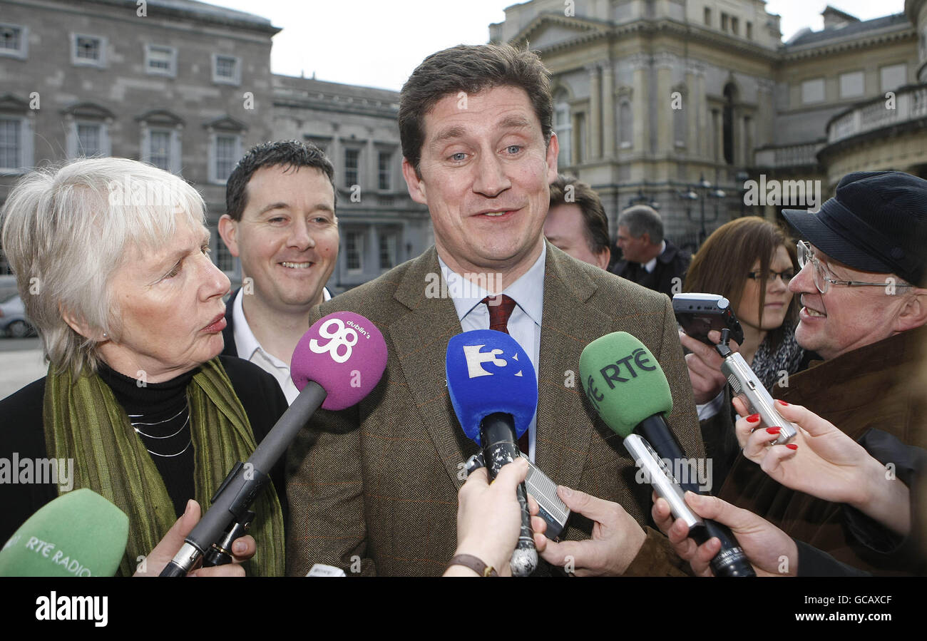 (Left to right) Senator Mary White, TD Paul Gogarty and Communications ...