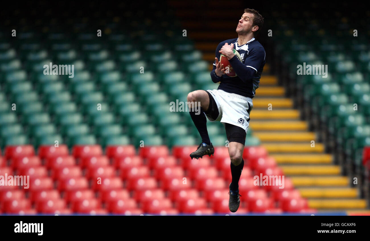 Rugby Union - Scotland Captains Run - Millennium Stadium Stock Photo ...