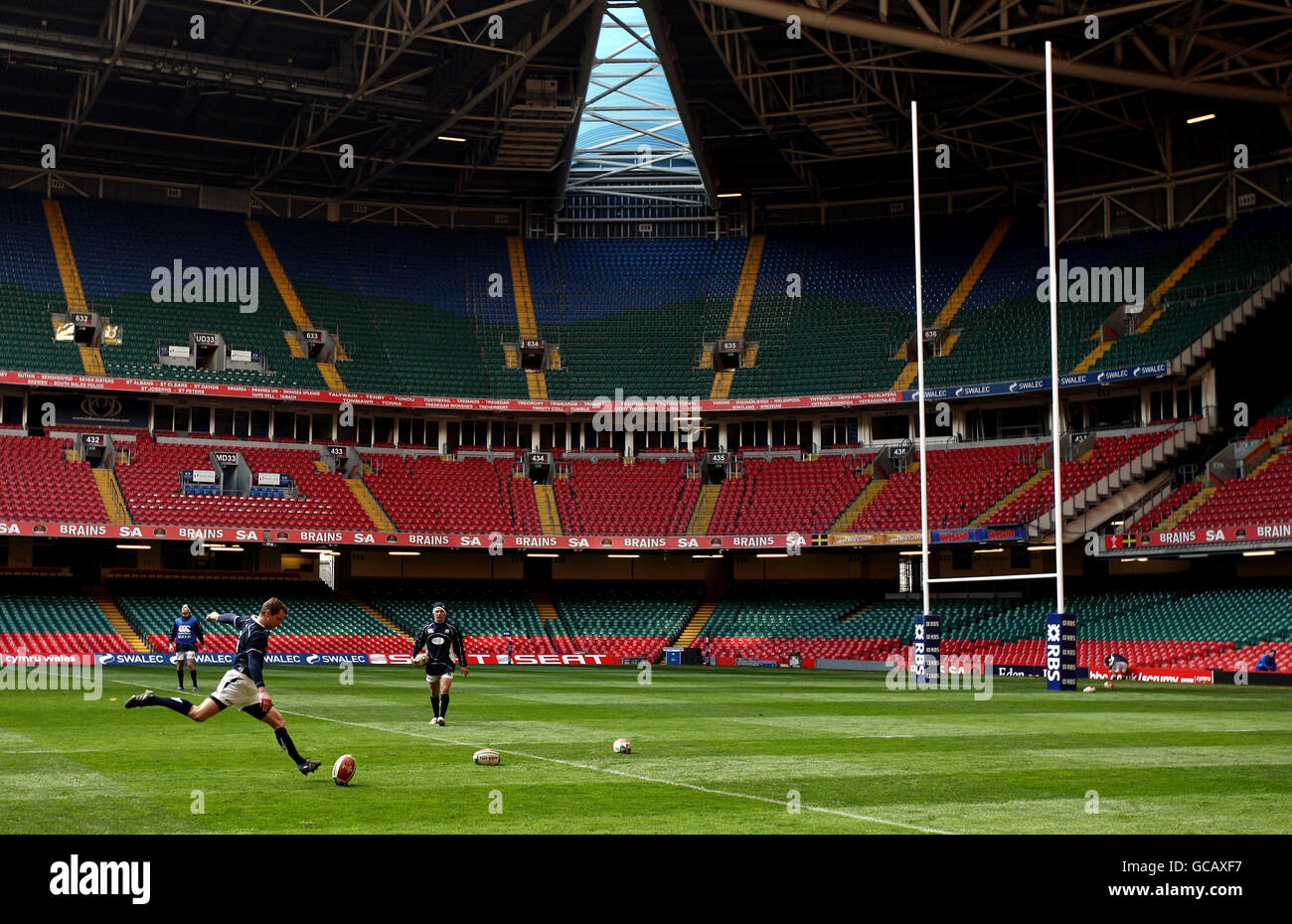 Rugby Union - Scotland Captains Run - Millennium Stadium Stock Photo ...