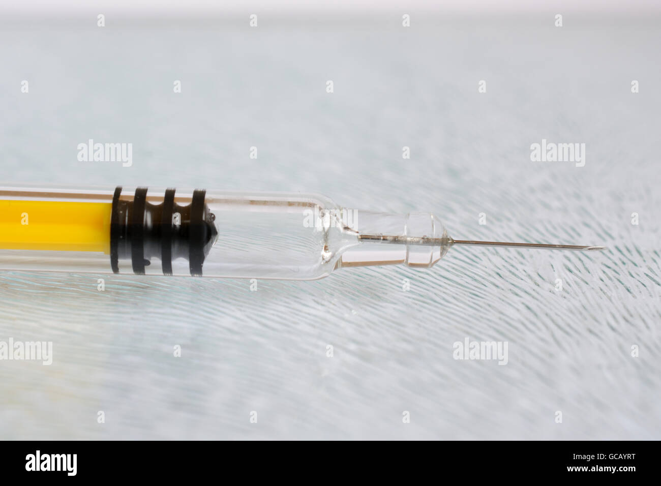 Glass medical syringe closeup Stock Photo - Alamy