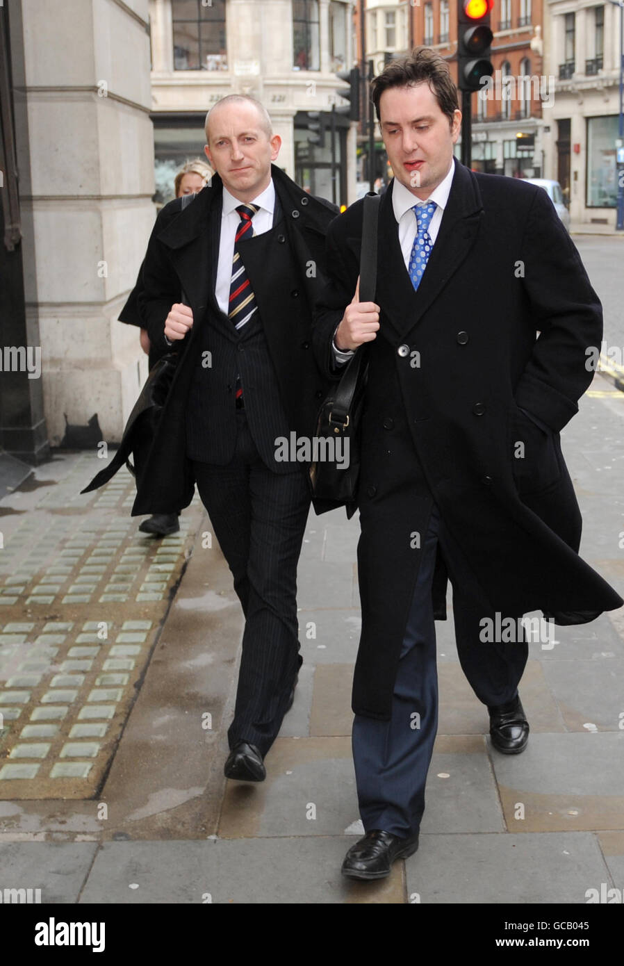 Dr adam osborne right arrives with dr sean lennon hi-res stock ...