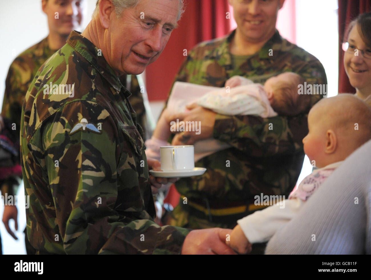 The Prince of Wales meets soldiers and their families of the Royal ...
