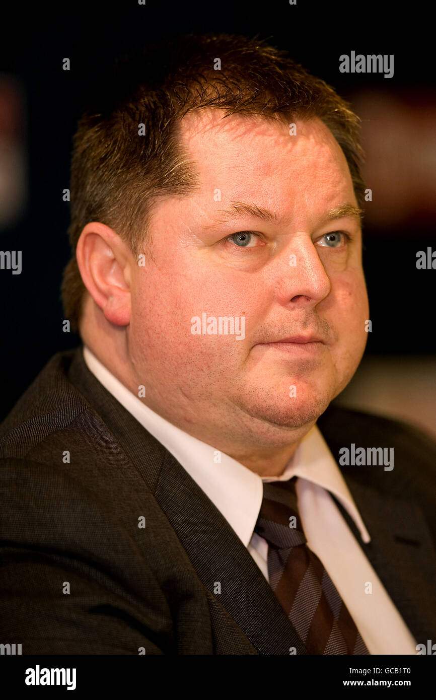 CEO of Hennessy Sports, Mick Hennessy, during the press conference at ...