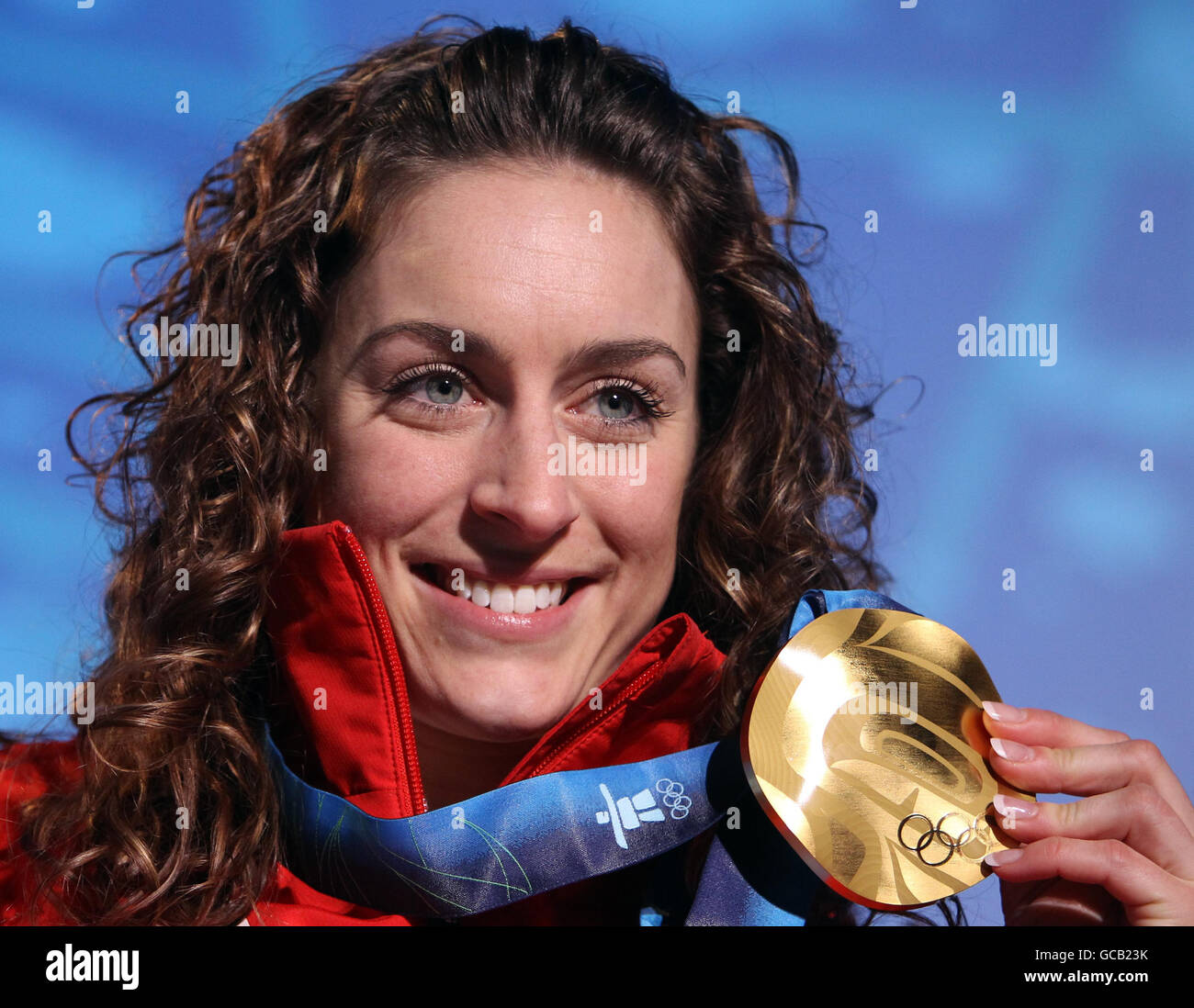 Gold medal winner of the womens skeleton hi-res stock photography and ...