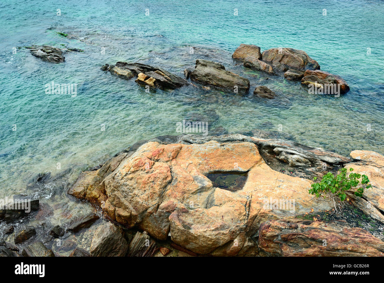 Beautiful stones in the ocean Stock Photo - Alamy