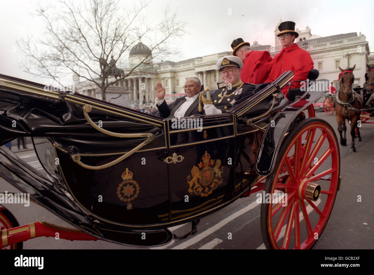 South Africa's new High Commissioner Mendi Msimang (l) leaving South ...