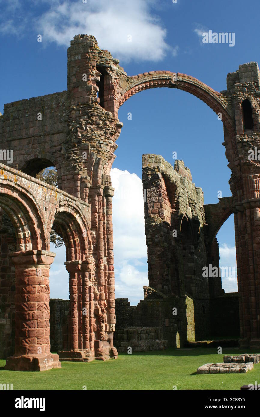 Priory lindisfarne northumberland northern england hi-res stock ...