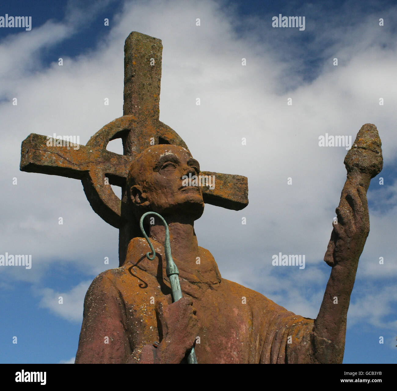 Statue of Saint Aidan Apostle of Northumbria Stock Photo - Alamy