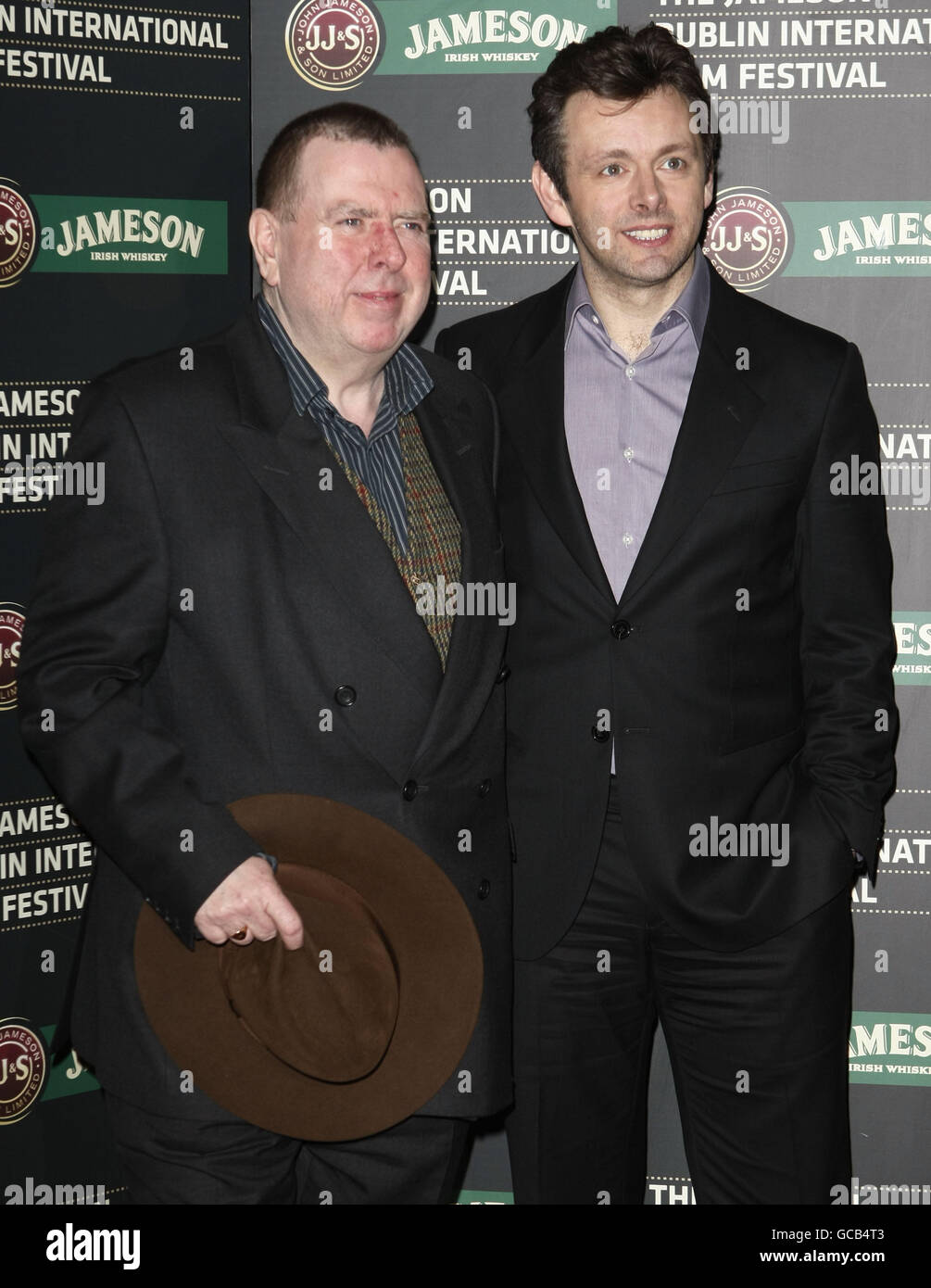 Timothy Spall and Michael Sheen (right) arrive for the screening of ...