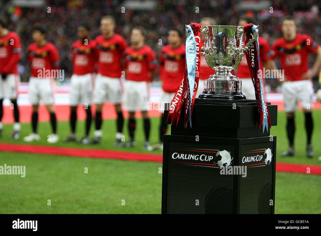 Carling cup trophy on the podium hi-res stock photography and images - Alamy