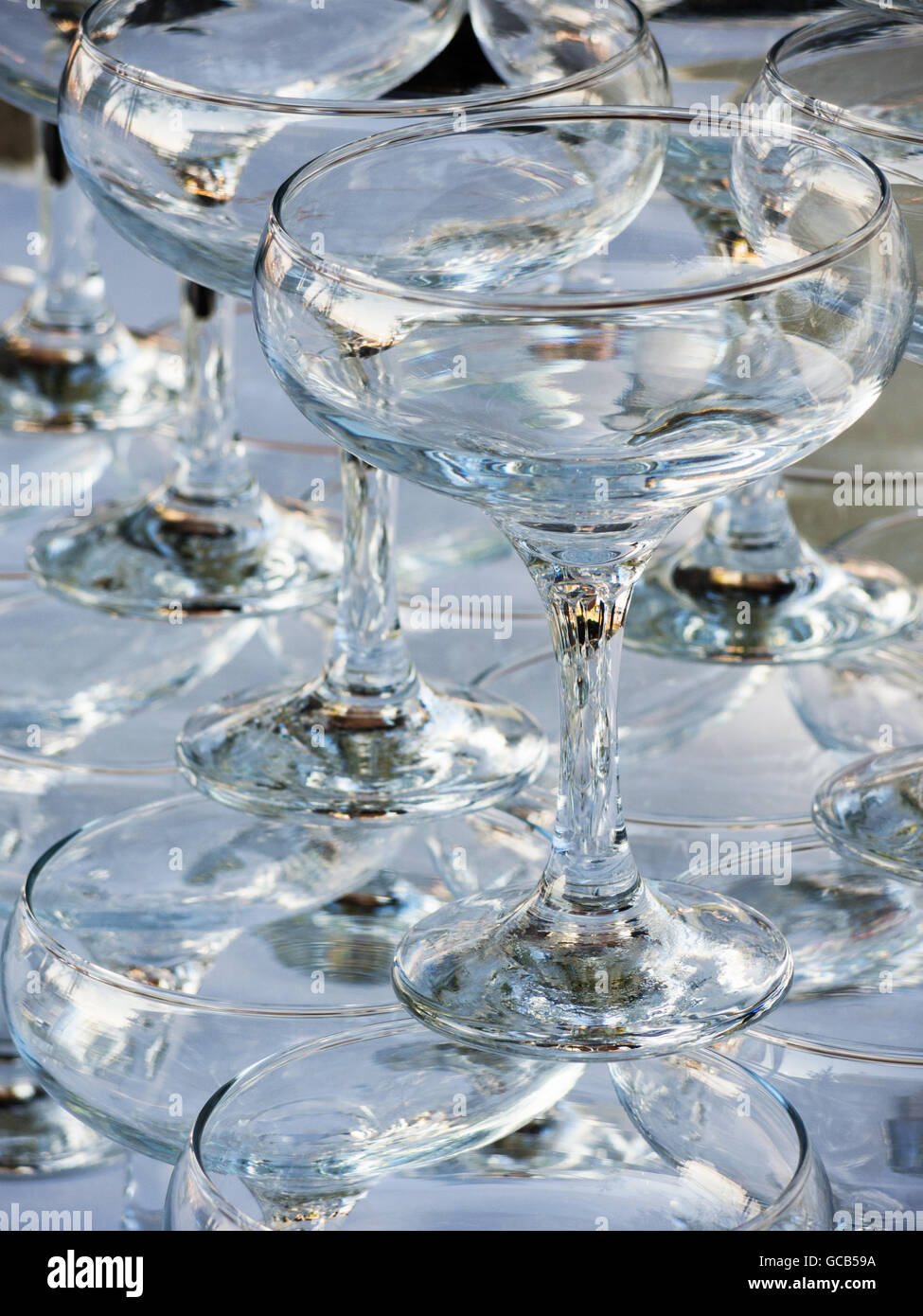 Textures and backgrounds: stack of empty wine glasses, abstract lines ...