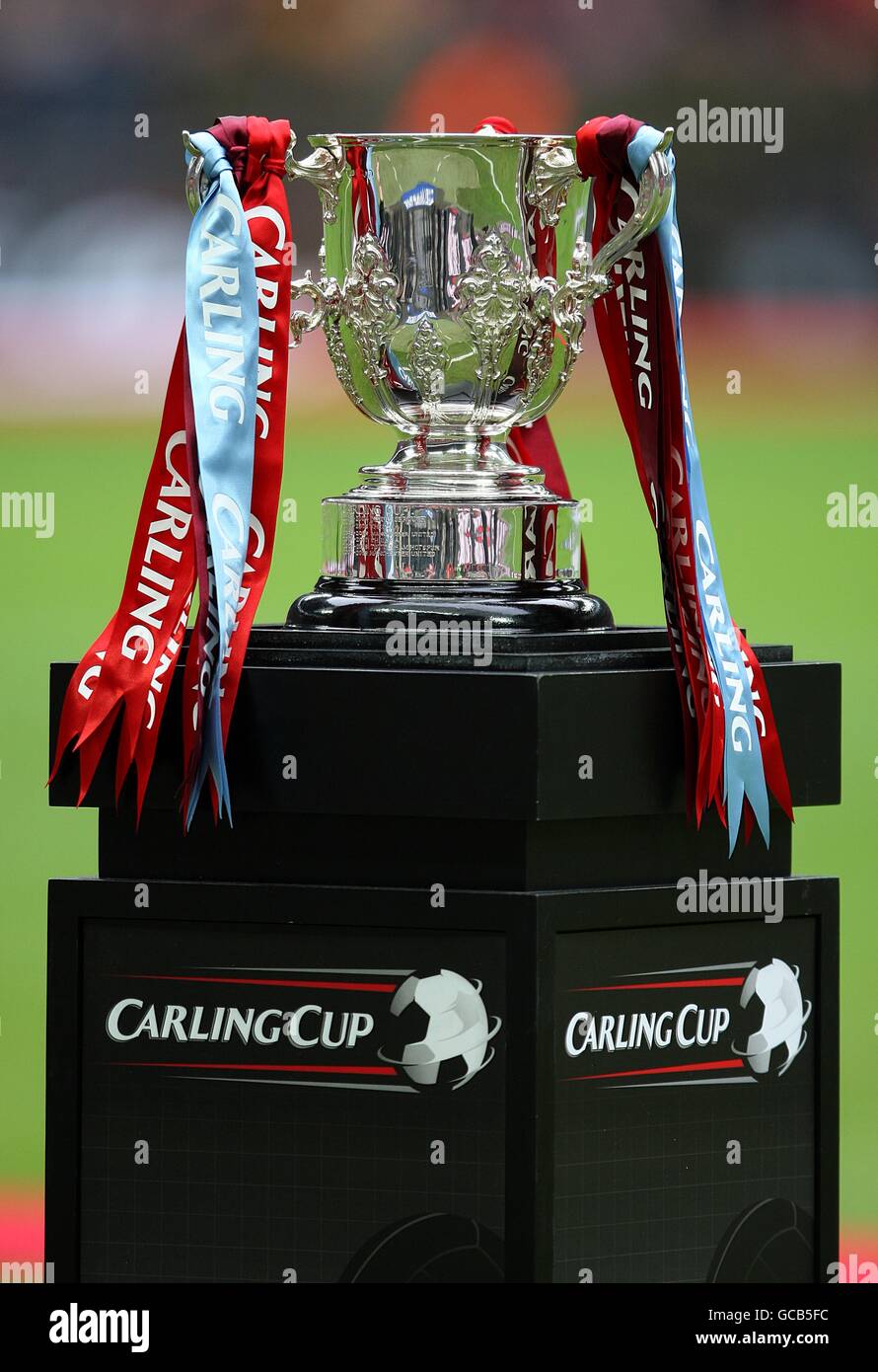 Carling cup trophy on the podium hi-res stock photography and images - Alamy