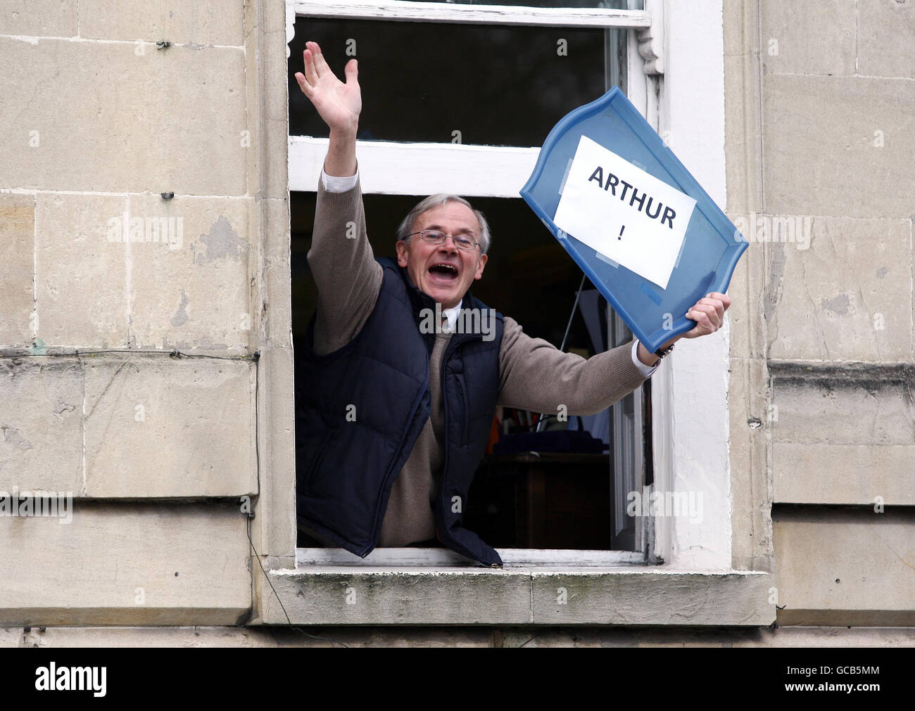 Olympics - Amy Williams Bus Parade - Bath Stock Photo - Alamy