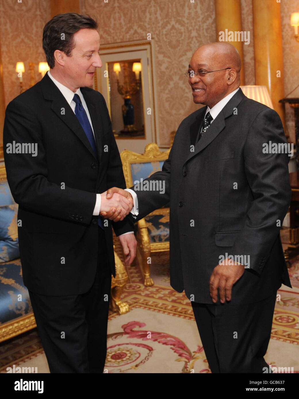 Conservative Party Leader David Cameron meets South African President ...