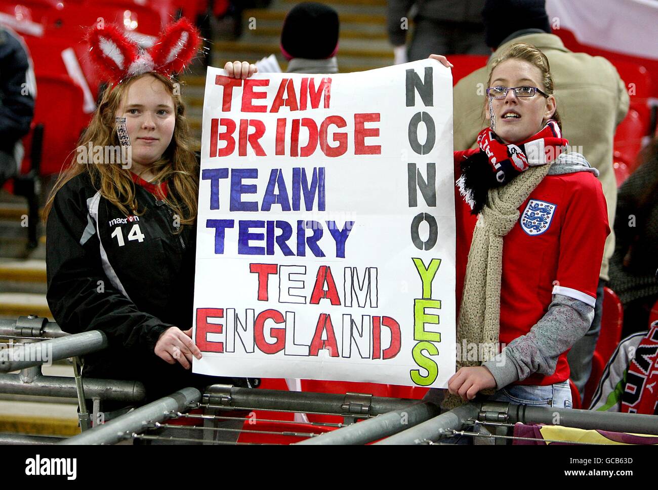 England fans show support for their team, in the stands prior to kick ...