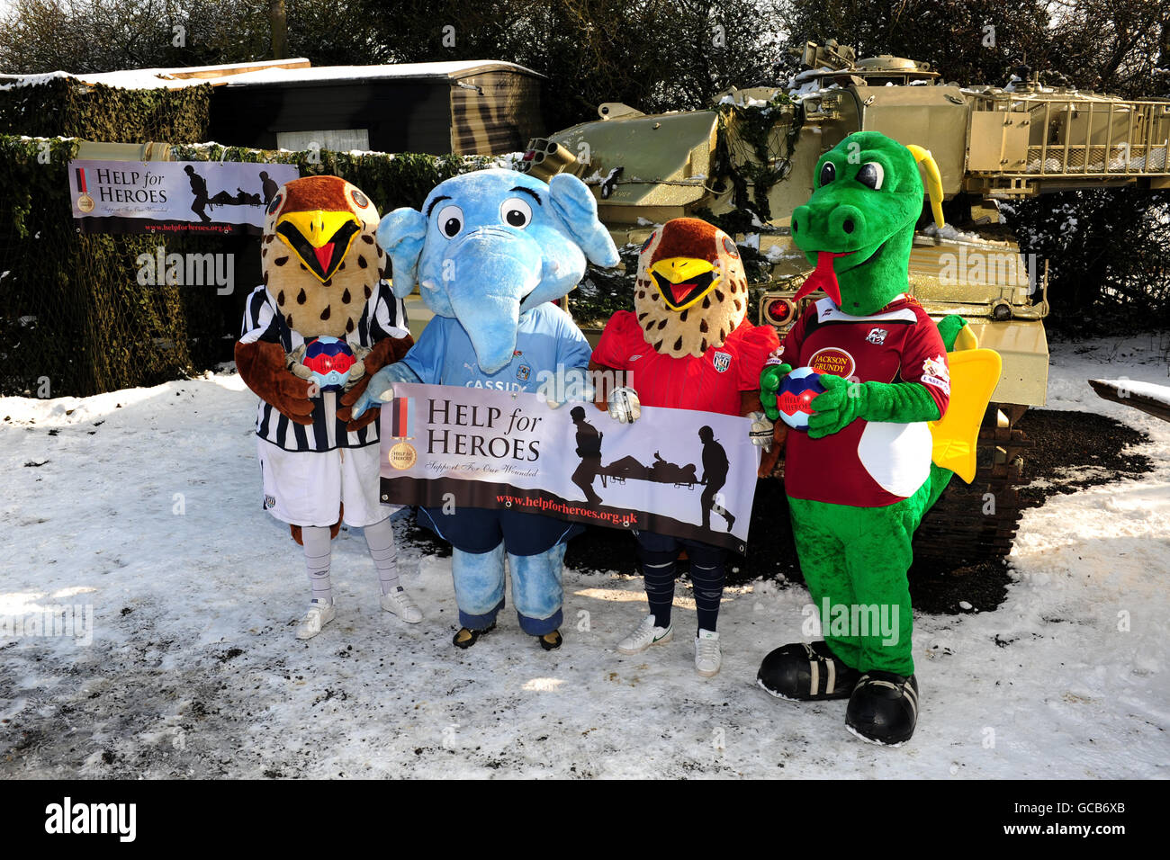 Mascot sky blue sam left and a coventry city mascot hi-res stock ...