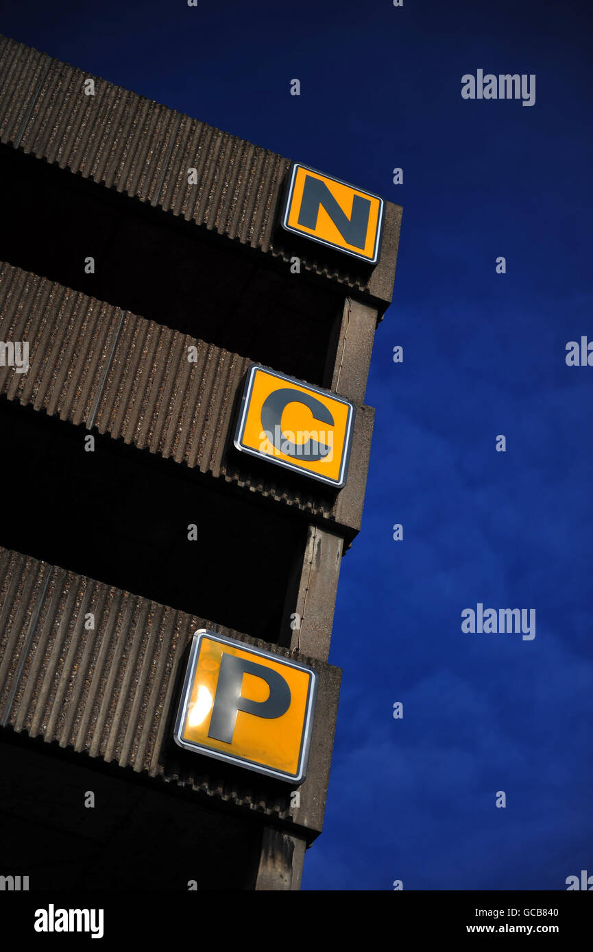 Ncp carpark blue sky gv general view ampics hi-res stock photography ...