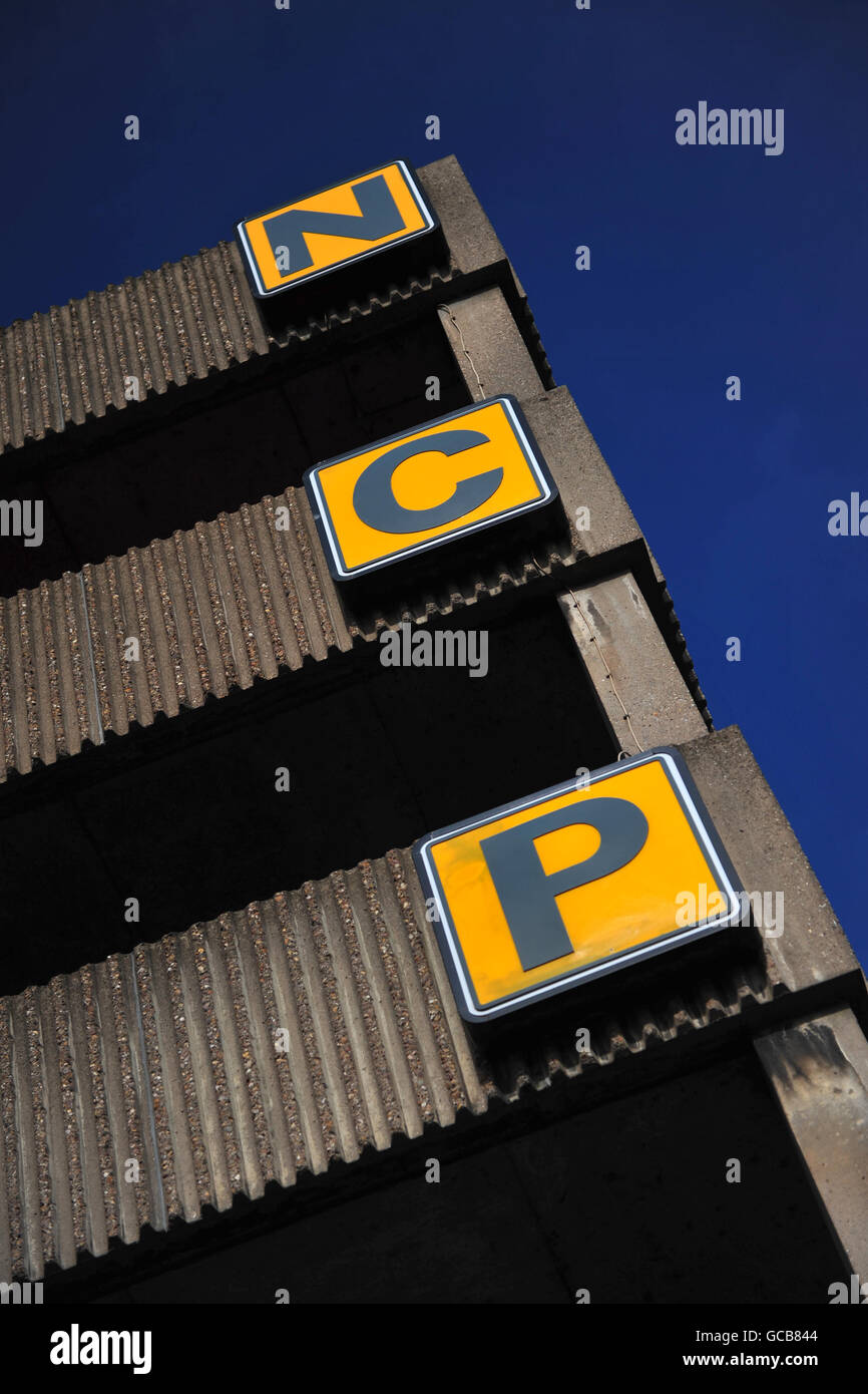 Ncp carpark blue sky gv general view ampics hi-res stock photography ...