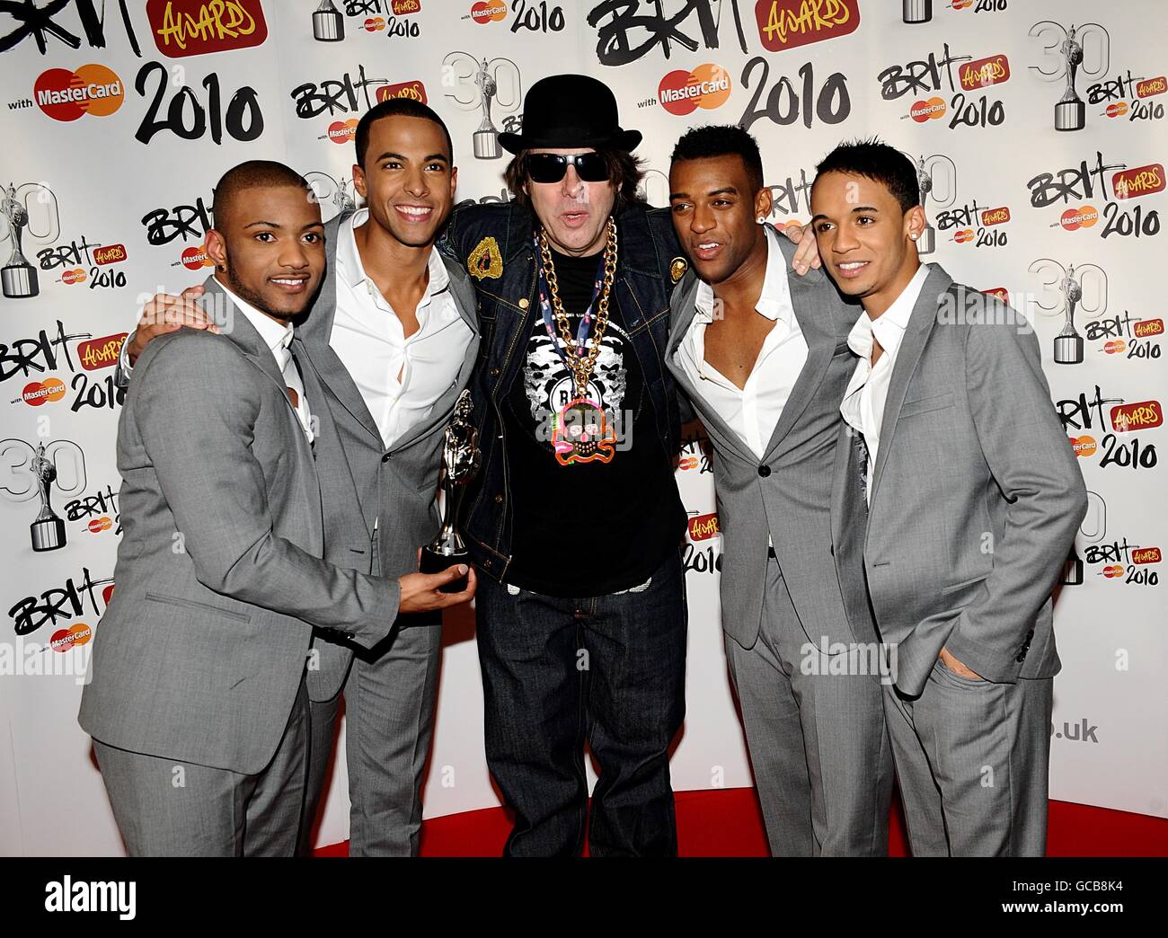 BRIT Awards 2010 - Press Room - London. JLS with the award for British ...