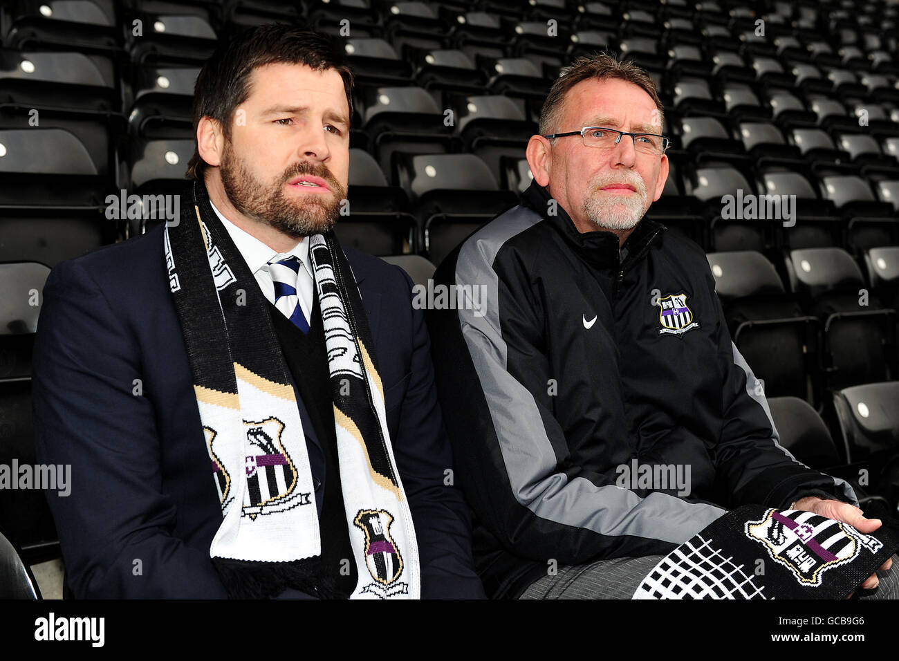 Notts County's new chairman Ray Trew (right) and Chief Executive Jim ...