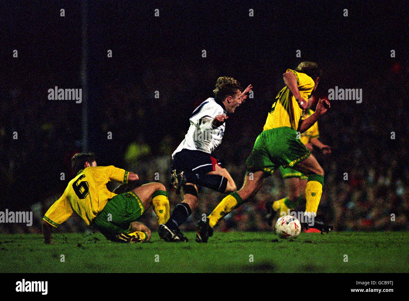 Bolton's John McGinlay has Norwich on the run as he bursts through ...