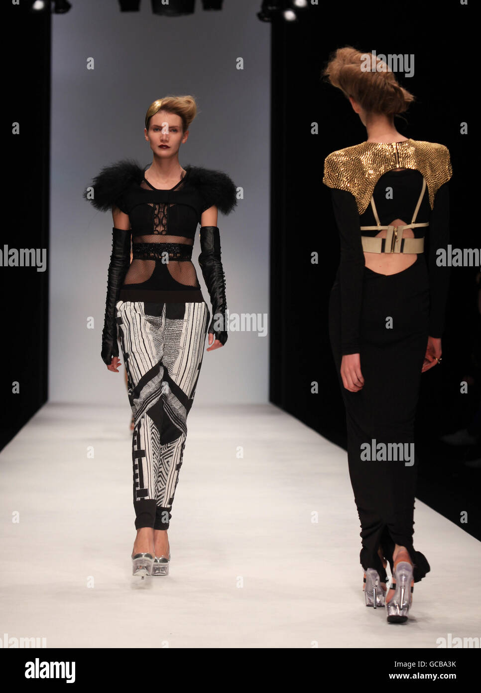 Models on the catwalk during the Autumn/Winter 2010 Sass & Bide show at ...