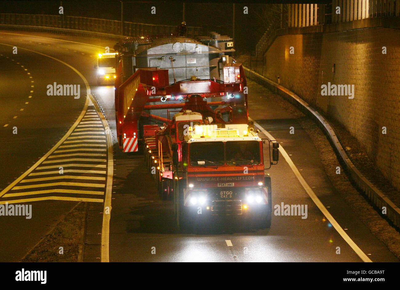 A 428 ton generator is carried on a lorry measuring 104.24 metres in ...