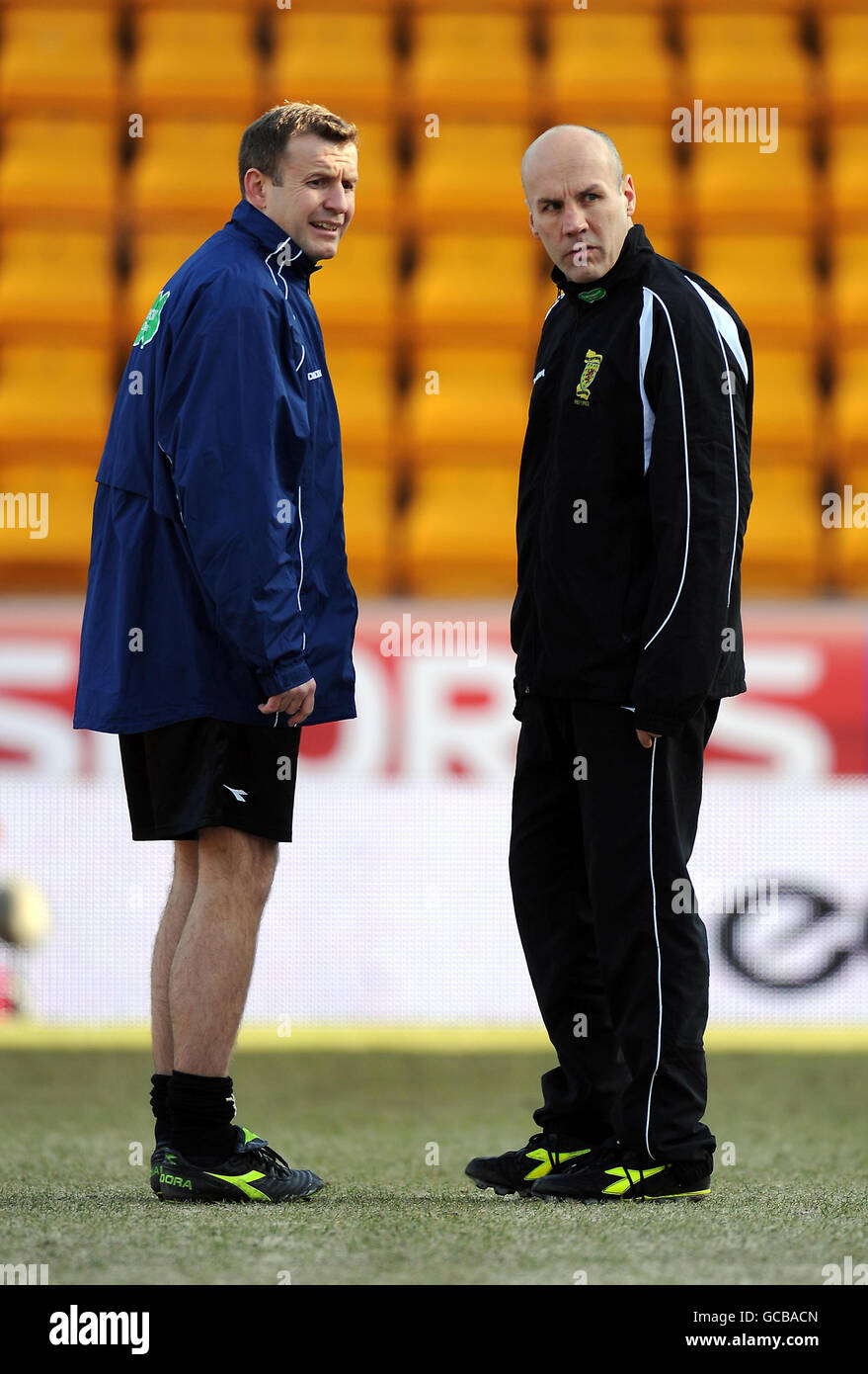 Referee Mike Tumilty (left) and fourth official Stephen Finnie on the ...