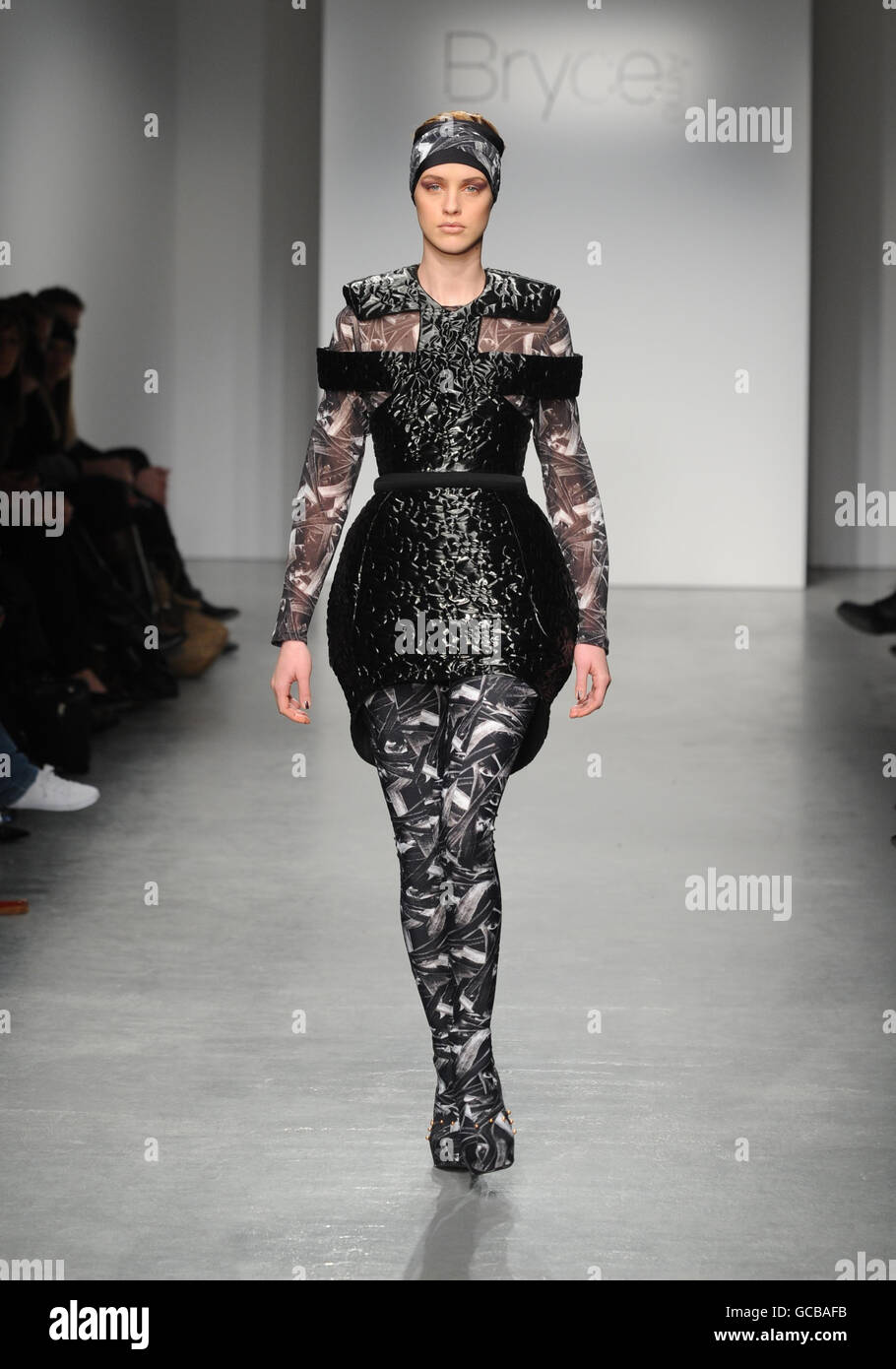 Models on the catwalk during the Autumn/Winter 2010 Bryce Aime show, at ...