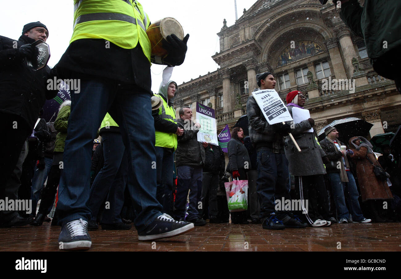 Birmingham Council workers rally Stock Photo - Alamy
