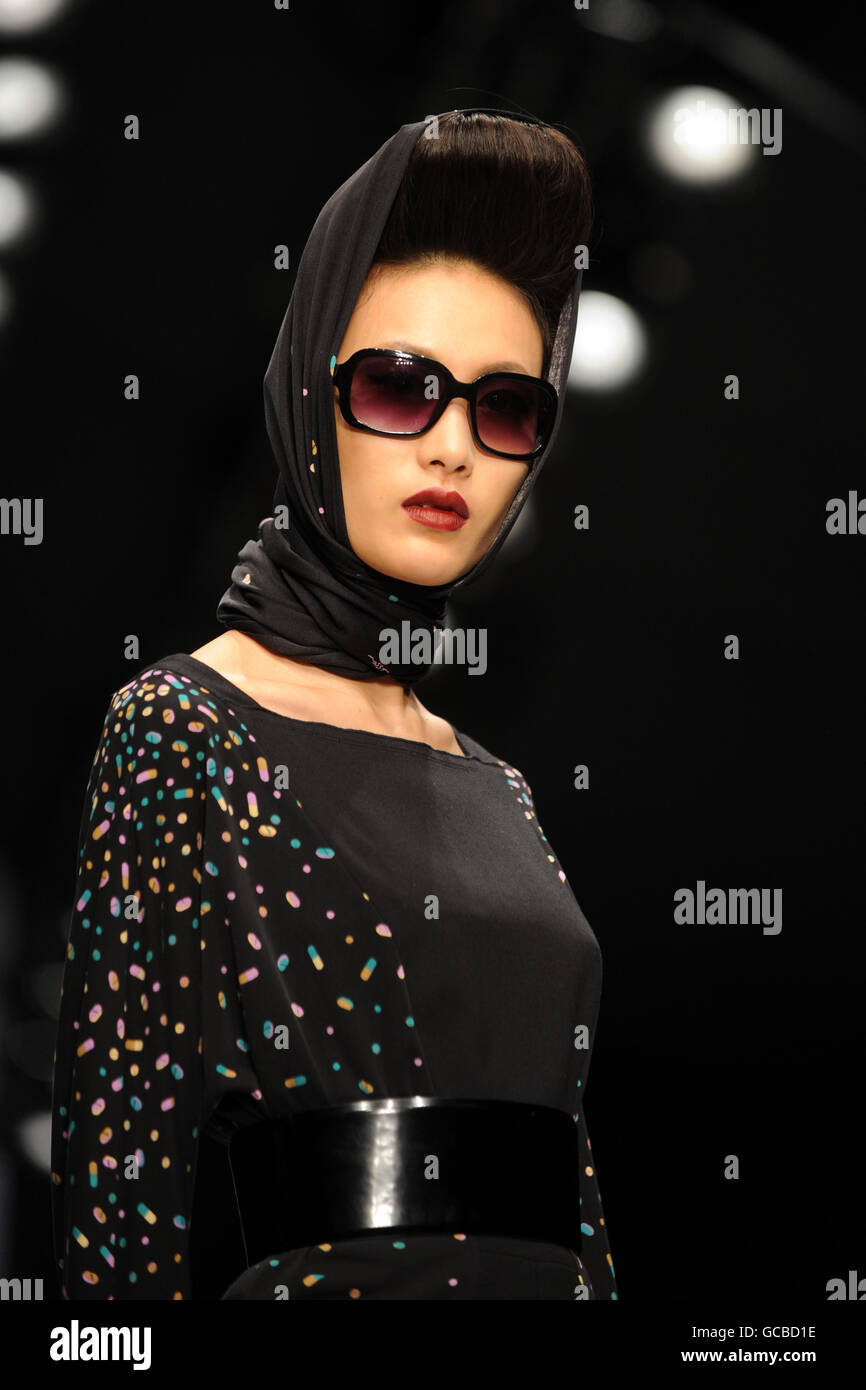 Issa Catwalk - London Fashion Week. A model on the runway at the Issa ...