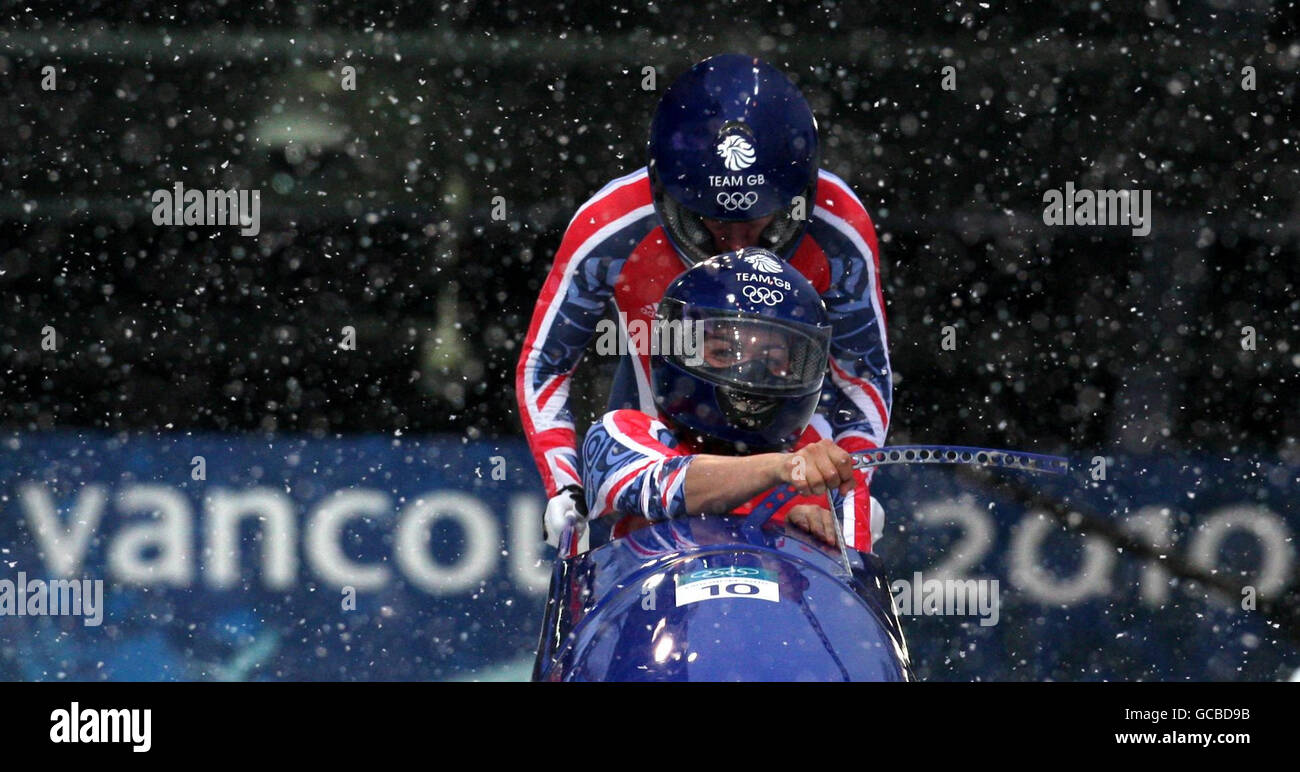 Great Britain's Nicola Minichello and Gillian Cooke in their first run ...
