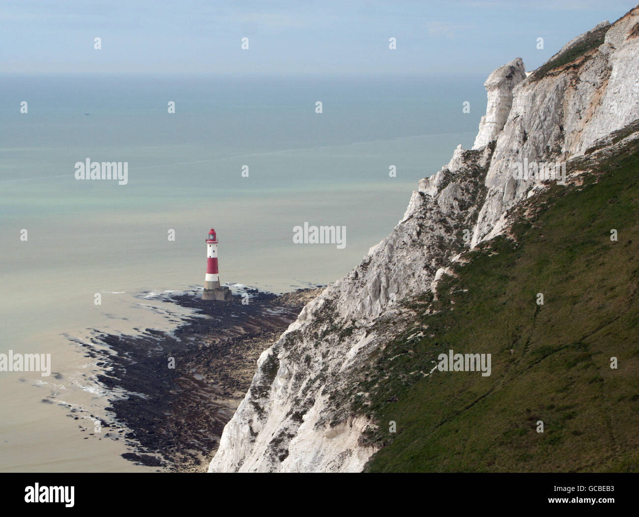 Lighthouse at Beachy Head Stock Photo - Alamy