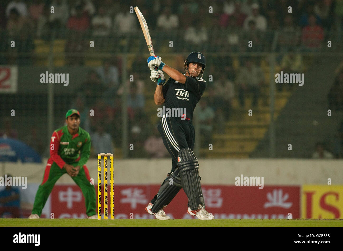 England captain Alastair Cook bats during the First One Day ...